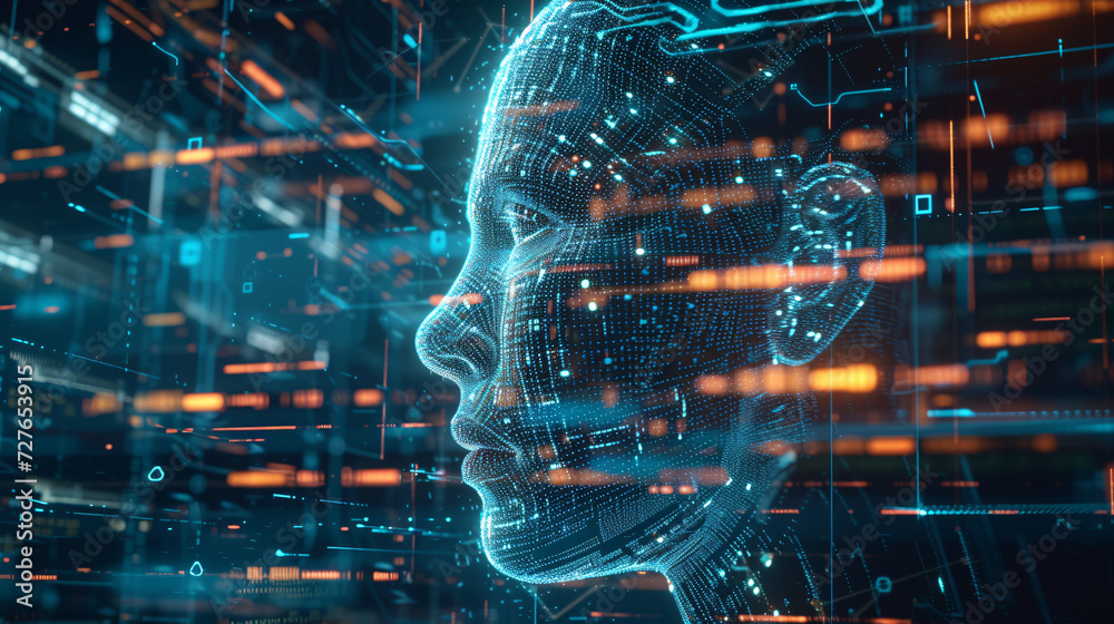 Conceptual Digital Human Face Embracing the Essence of Artificial ...