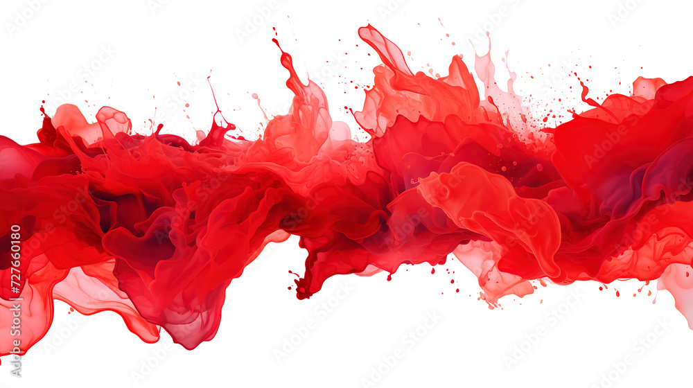 red splash paint stain on transparent background Stock Illustration ...
