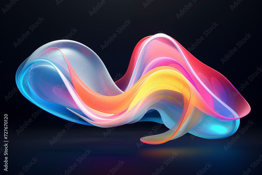 modern digital wallpaper with wavy lines and a sense of movement Stock ...