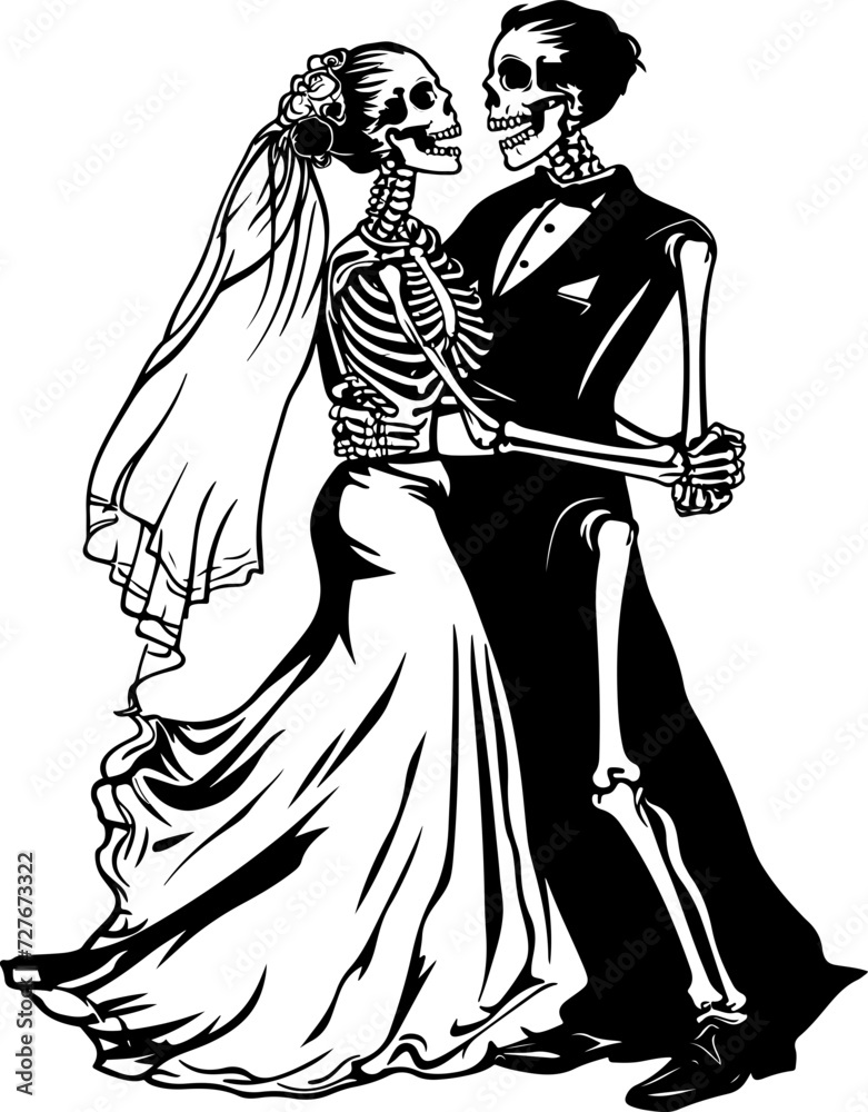 Skeleton Couple SVG Bundle, Skeleton Couple SVG, Skeleton Lovers SVG ...