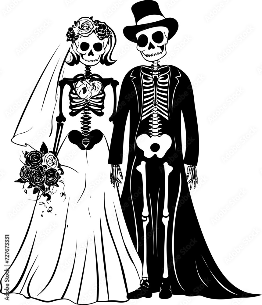 Skeleton Couple SVG Bundle, Skeleton Couple SVG, Skeleton Lovers SVG ...