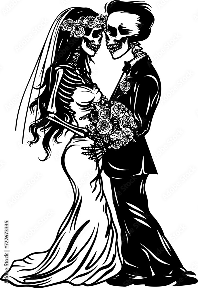 Skeleton Couple SVG Bundle, Skeleton Couple SVG, Skeleton Lovers SVG ...