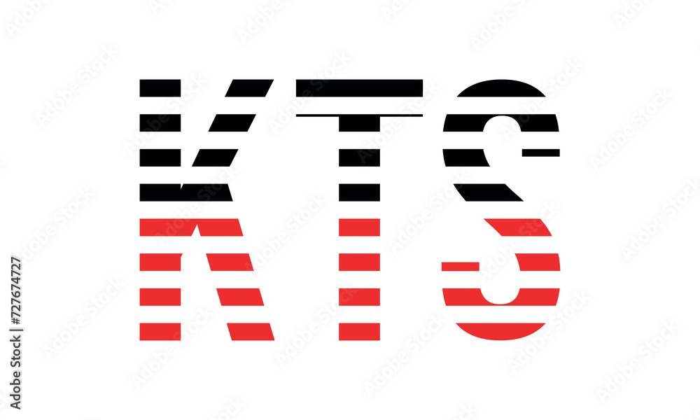 KTS three initial letter iconic line negative space minimal logo design ...