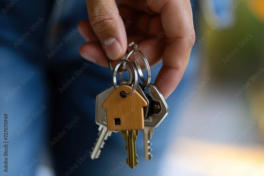 Homeownership Dreams: Hand Clutching House Key, Property for Sale,Real ...