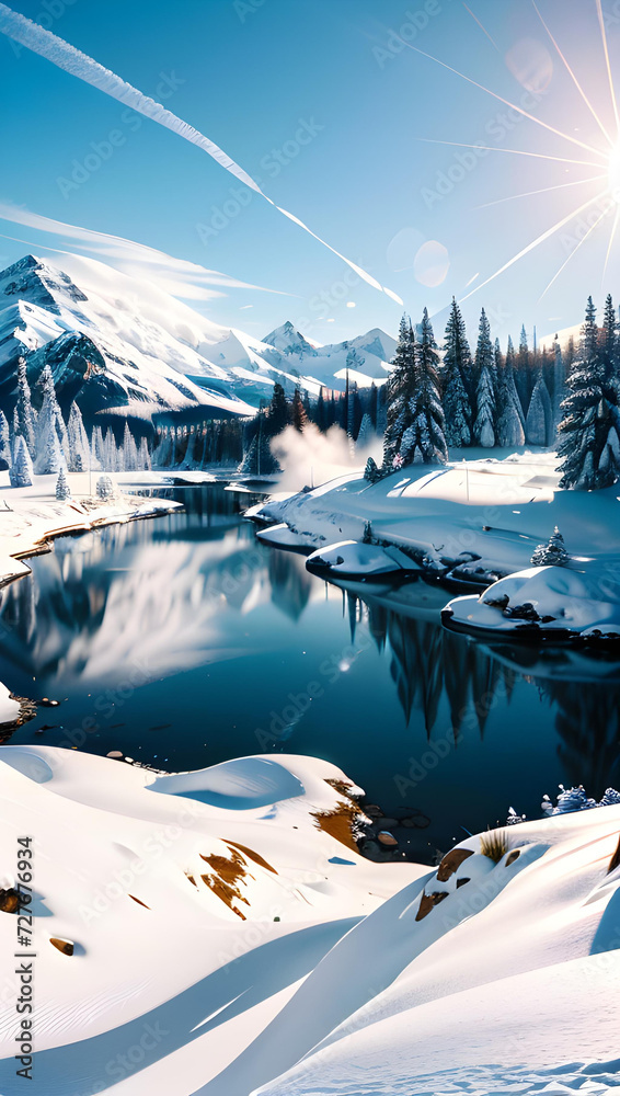 Frozen Tundra. Arctic. Ice. Snow. Barren Landscape. Tundra Region ...