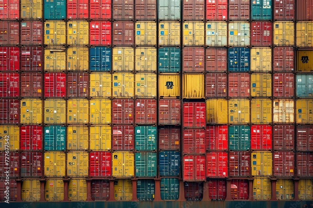 Container Loading: Freight Transport at International Port,Cargo ...