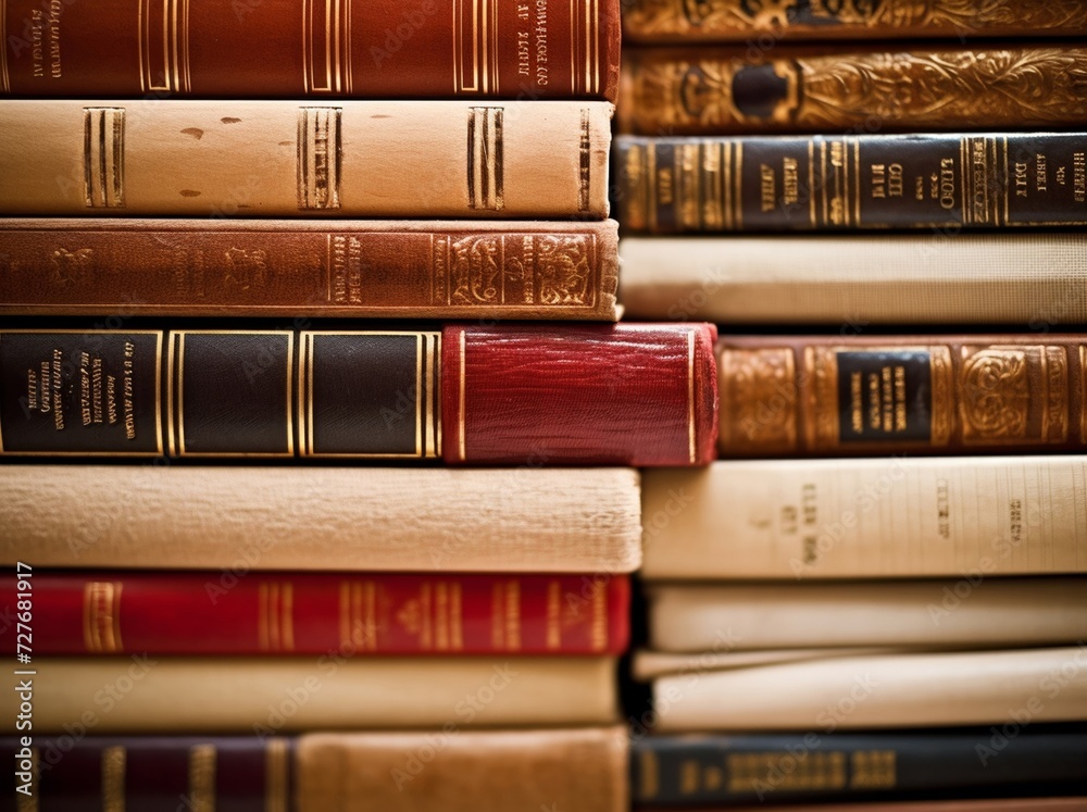 High book stacks and piles of vector books, school textbooks and ...