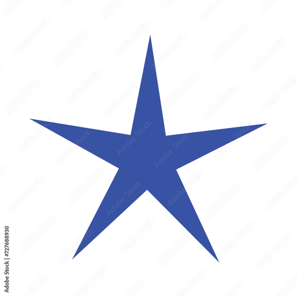 Blue star symbol vector star icon star shape with white background ...