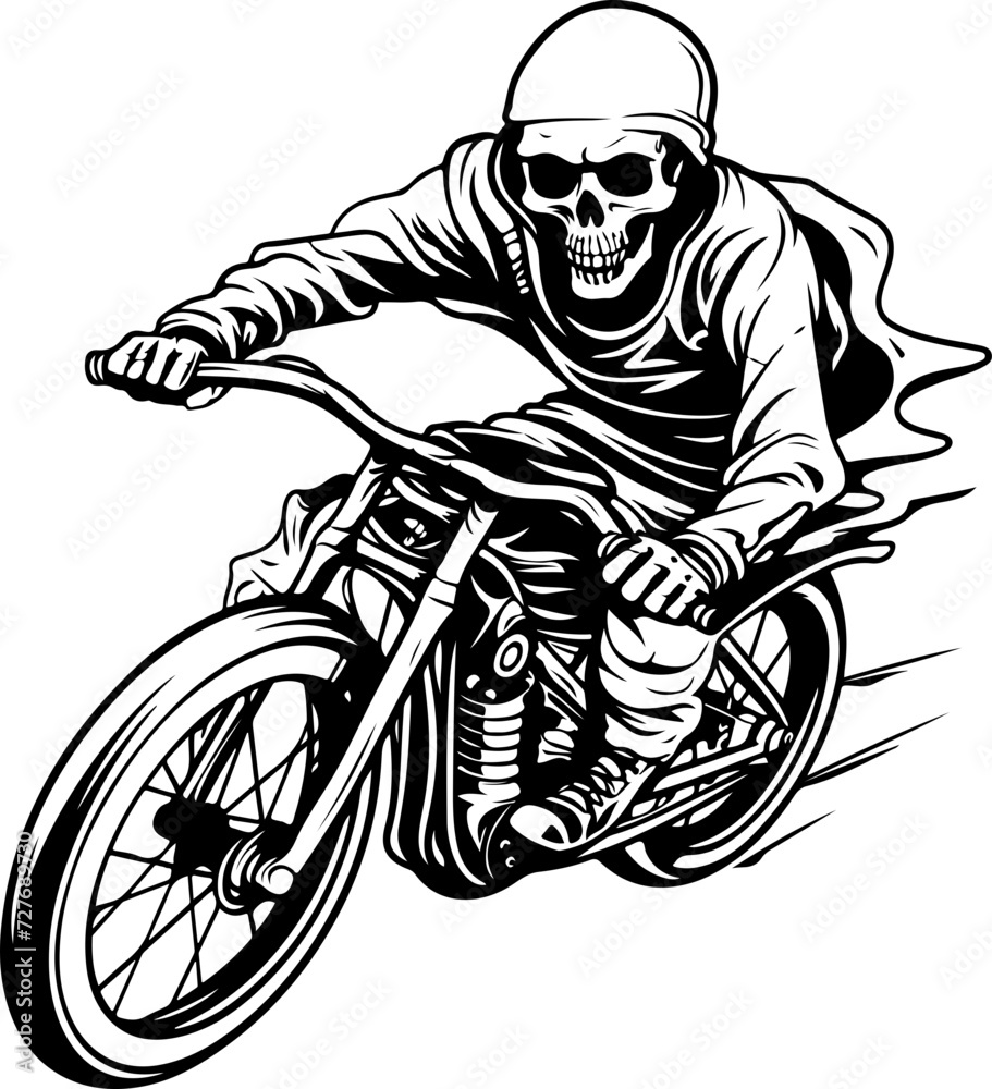 Stockvector skeleton biker svg, skeleton svg, biker svg, biker clipart ...