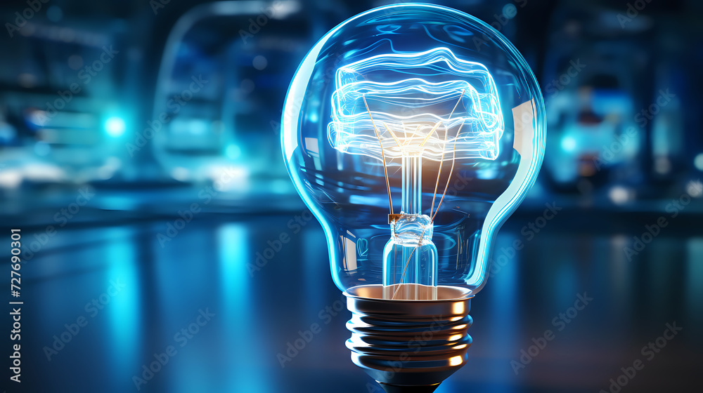 Electric Glow: Advanced Lightbulb Technology. A striking image of a ...