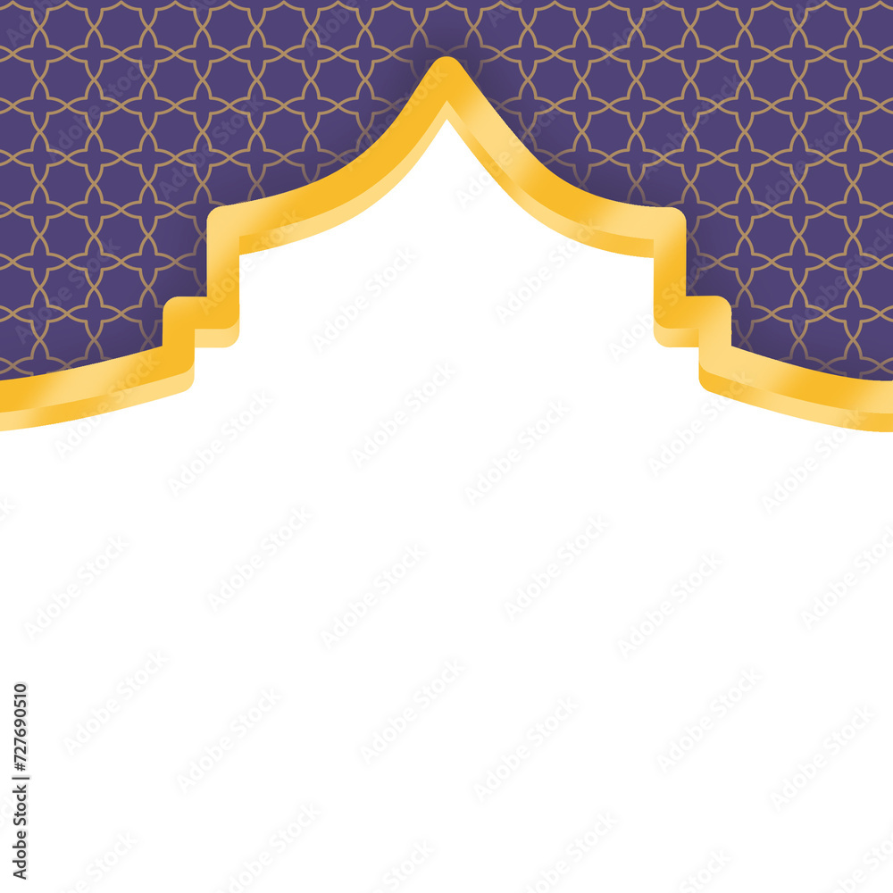Islamic gold border frame Stock Photo | Adobe Stock