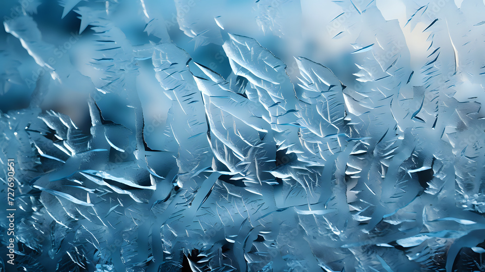 Frosted Glass with Ice Feather Patterns A mesmerizing texture of ice ...