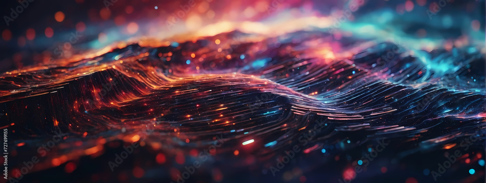 Pixelated data forming a cosmos, symbolizing the expansive and ever ...