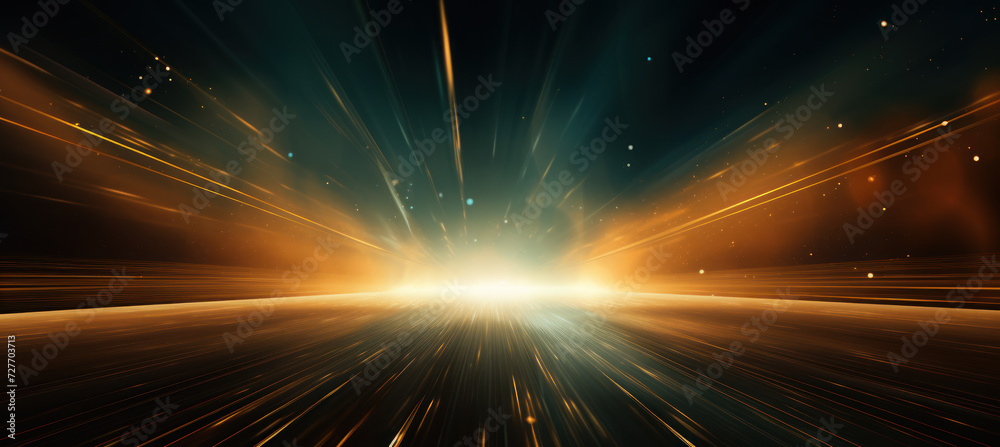 Ethereal Gold Background with Cosmic Rays Stock Illustration | Adobe Stock