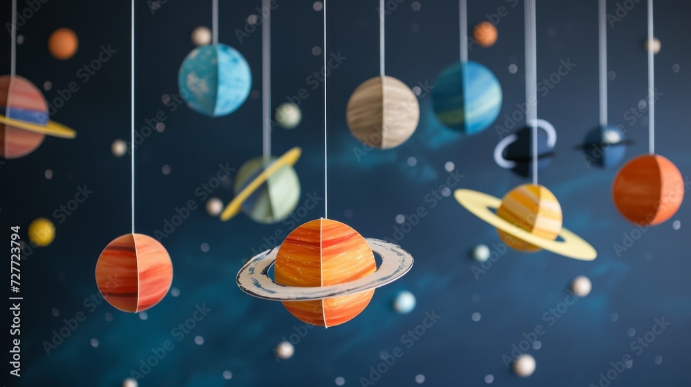 Solar system mobile, Cute handmade solar system orbit project made by ...