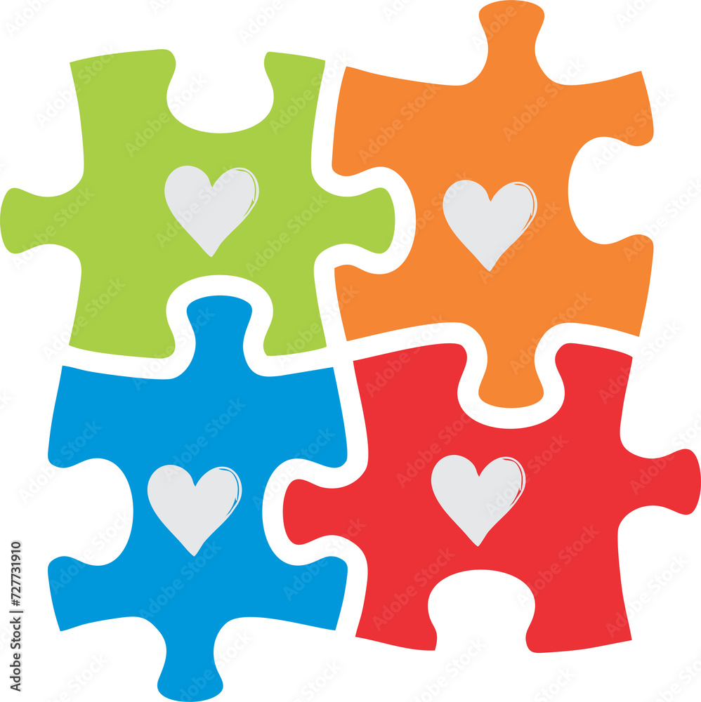Let's accept the difference. World autism awareness day theme image on ...