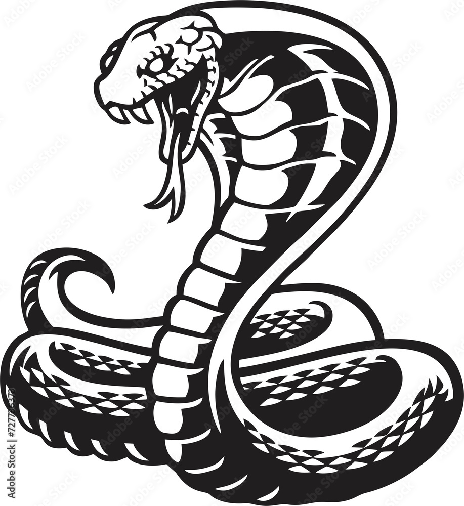 Viper poisonous snake in engraving style. High HD resolution on ...