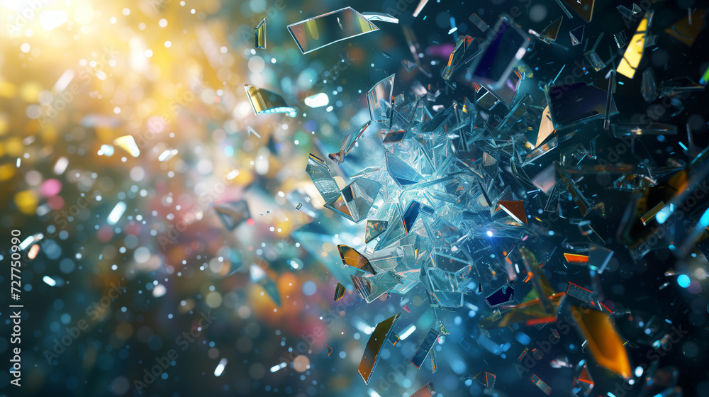 Shattered glass smashed glass texture broken glass wallpaper Stock ...