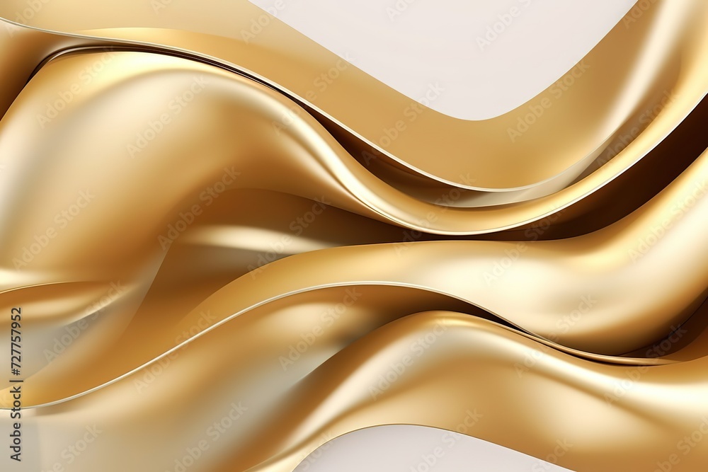 3d golden waves background with white background, golden hd wallpaper ...