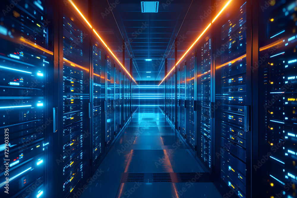 Tech Elegance: Capture the sleek and sophisticated ambiance of a modern ...