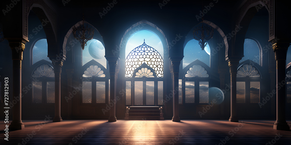 Mosque Background Tranquil Islamic Atmosphere for Spiritual Reflection ...
