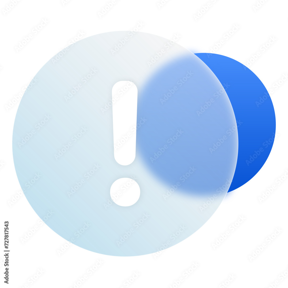 Mandatory Sign Glassmorphism UI Icon Sign and Symbol Design Illustrator ...