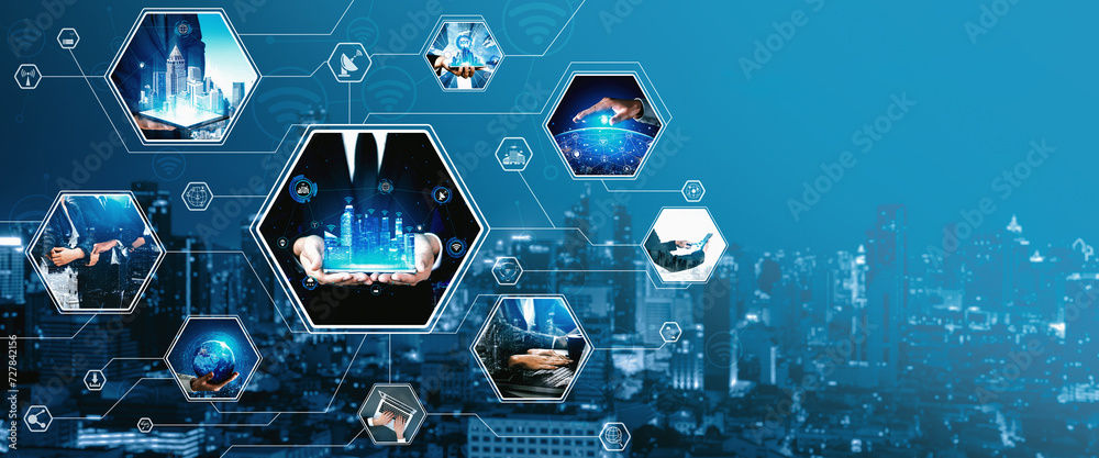 Communication technology , smart connection IOT and people network ...