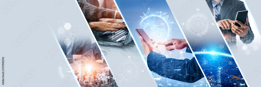 Communication technology , smart connection IOT and people network ...