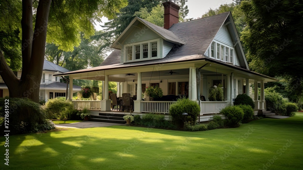 Big family house built on farm land. Image of residential house ...