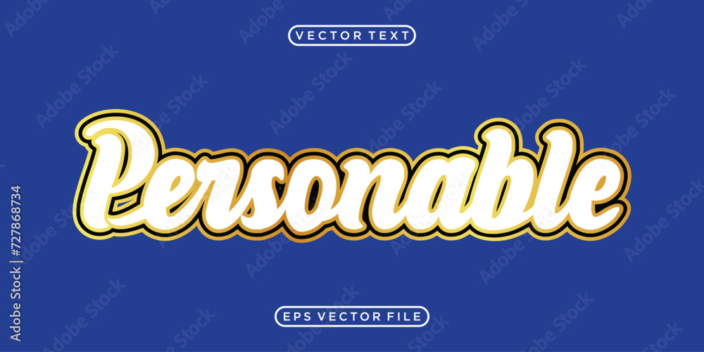 personable letter text style design vector, personable writing in ...