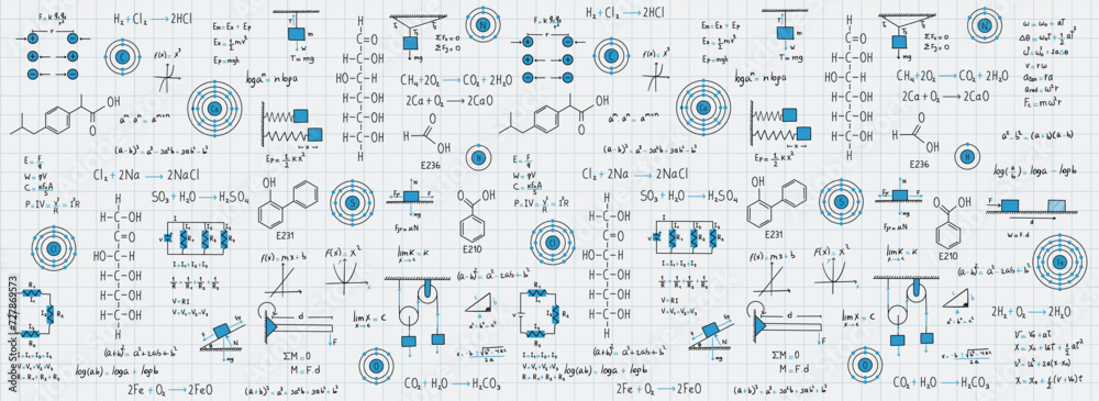 Calculus equations, algebra, organic chemistry, chemical reactions ...