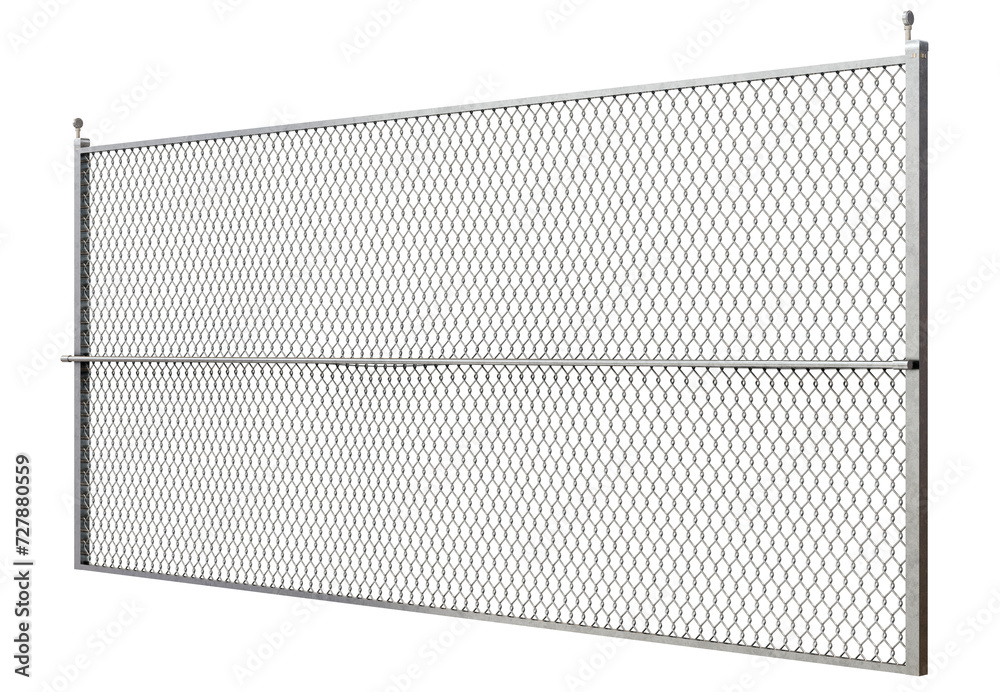 See-Through Security Barrier: Woven metal fence with open diamond ...