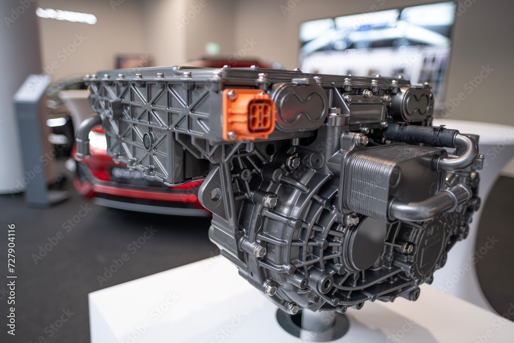 innovative electric motor BYD Electric Car, Logo on cap, traction ...