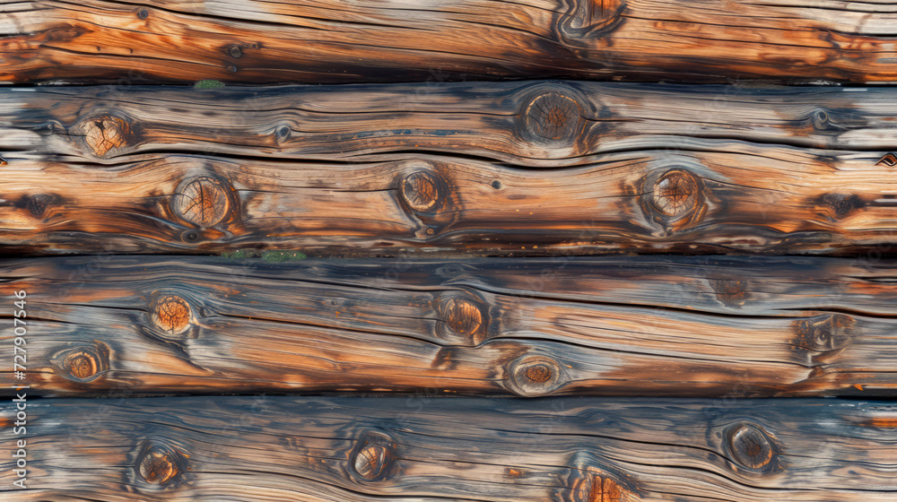 Variegated rustic log wall texture, seamless wooden cabin background ...
