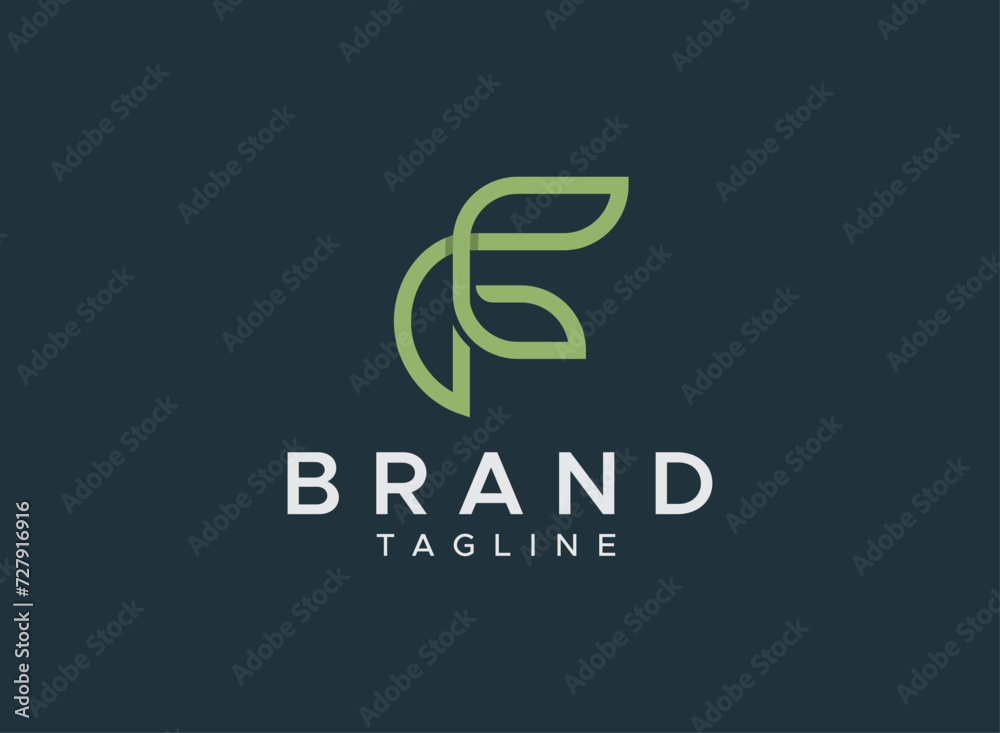 Introducing our captivating F Letter Nature Eco Logo Design Template ...