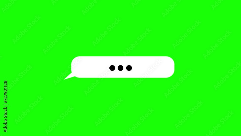 Vidéo Stock loading point animated chat balloon pop up cloud chat frame ...