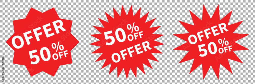 50 percent off sticker. Authentic design graphic stamp, Special offer ...