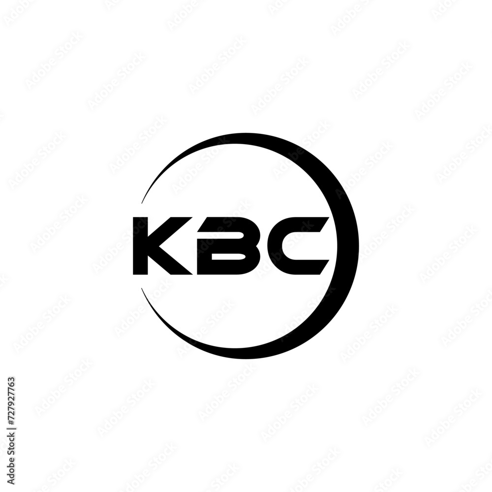 KBC letter logo design with white background in illustrator, cube logo ...