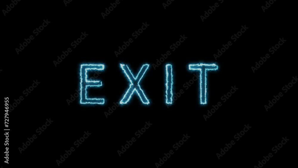 Vidéo Stock Exit Sign with Animation of Glowing green Light Isolated on ...