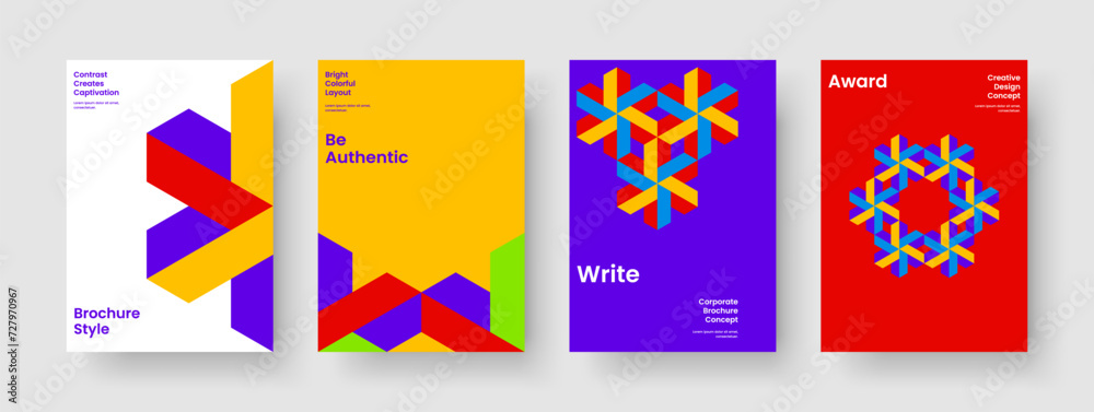 Geometric Book Cover Design. Isolated Poster Layout. Modern Background ...