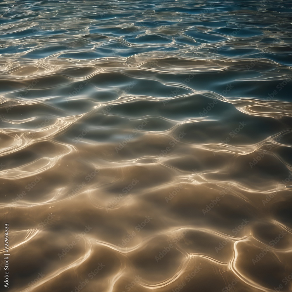 Sandy seabed through transparent sea water . Crystal clear waters ...