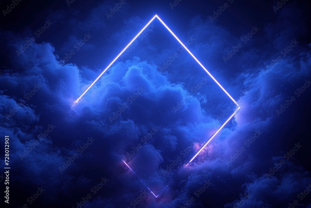 Futuristic Neon Vision: Enter a realm of abstract futurism with a ...