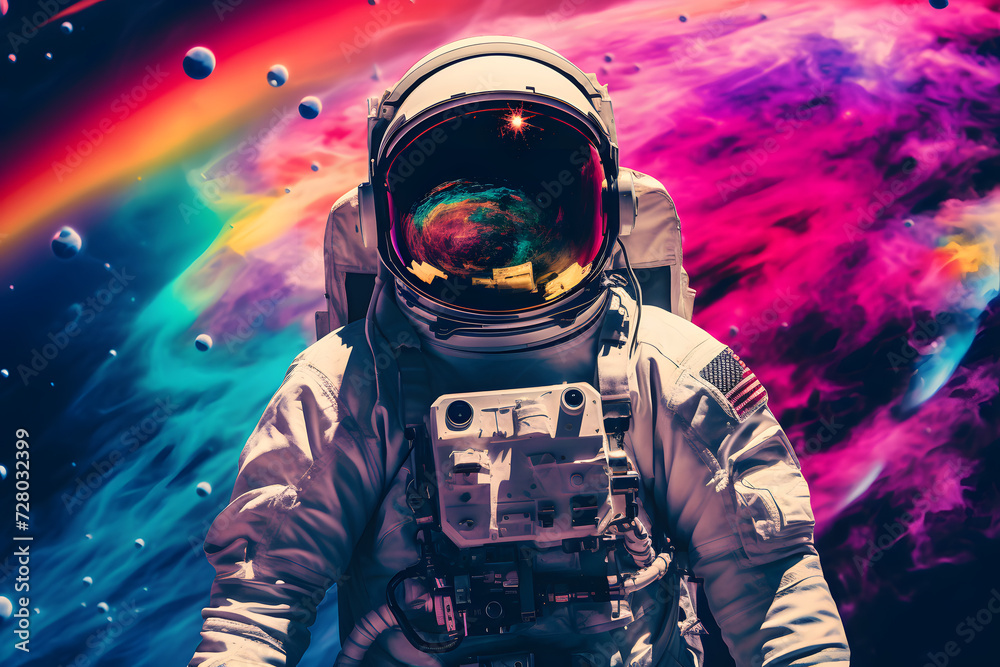 pop art astronaut, pop art style astronaut, space travel illustrated ...