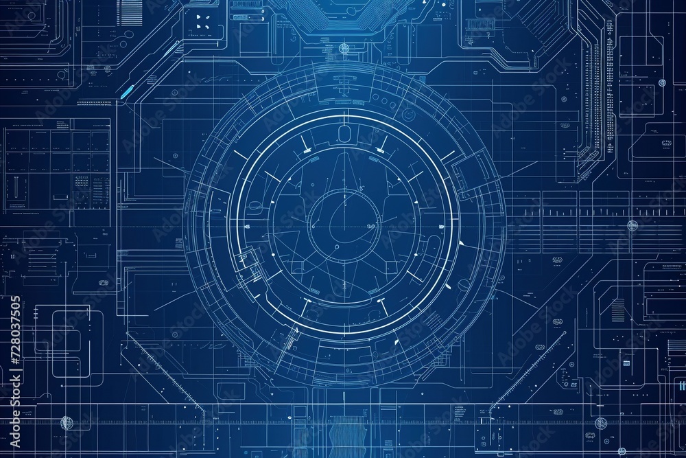 Sci-Fi Blueprint Grid: Explore a futuristic blueprint grid design ...