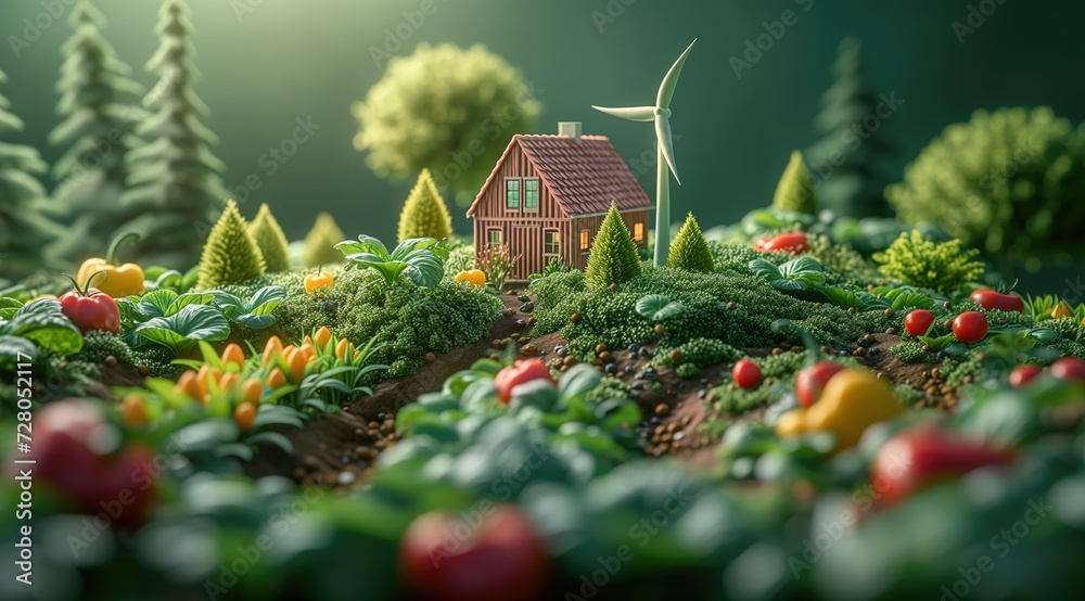Vegetable garden teeming with rows of leafy greens, crunchy root ...