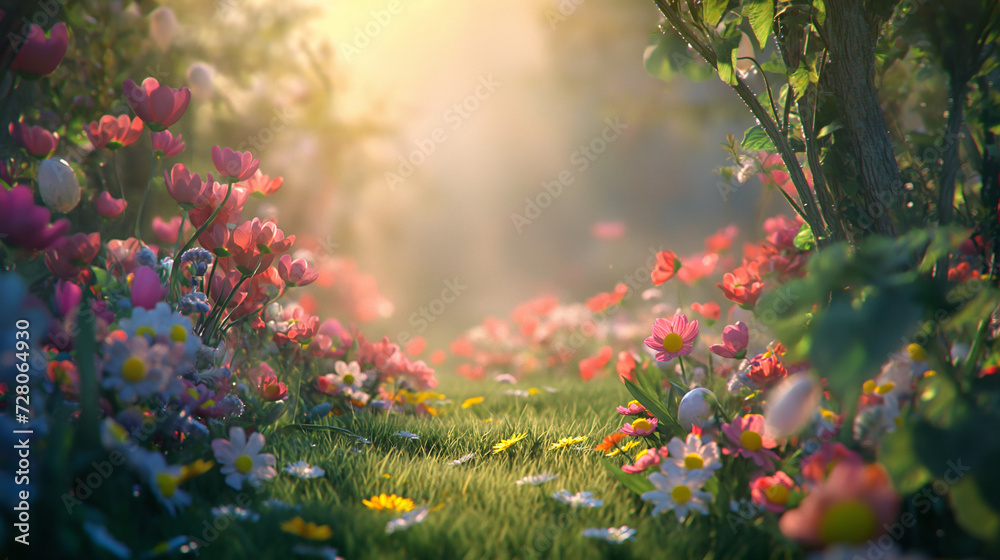 representation of April Fools' Day, showcasing a serene park where ...