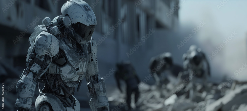 A robot that demonstrates versatility by clearing debris, assessing ...