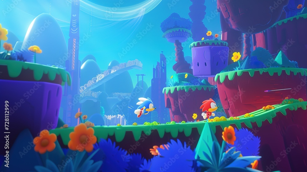 Symphonic Rush A Hybrid Video Game Fusing Parappa Style Rhythm Gameplay With Sonic Style 2d