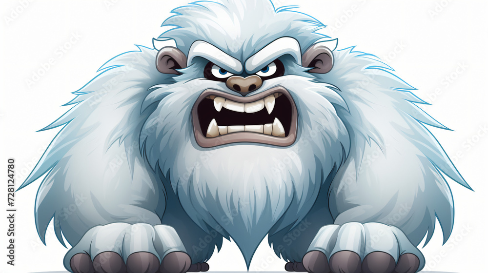 Foto de Angry Yeti Cartoon - Vector Clip Art Illustration do Stock ...