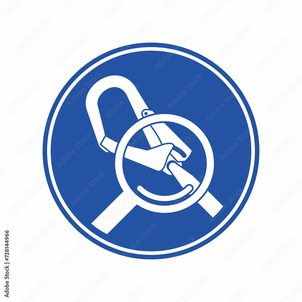 Safety sign, icon and symbol of personal protective equipment ...